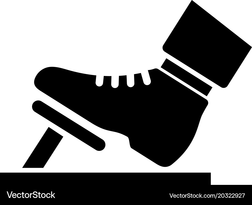 Gas pedal brake icon Royalty Free Vector Image