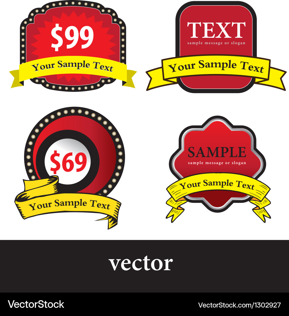 Red tag Royalty Free Vector Image - VectorStock
