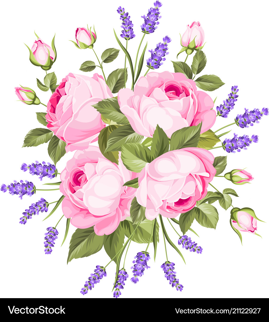 Spring flowers bouquet Royalty Free Vector Image