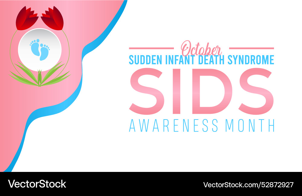 Sudden infant death syndrome sids awareness Vector Image