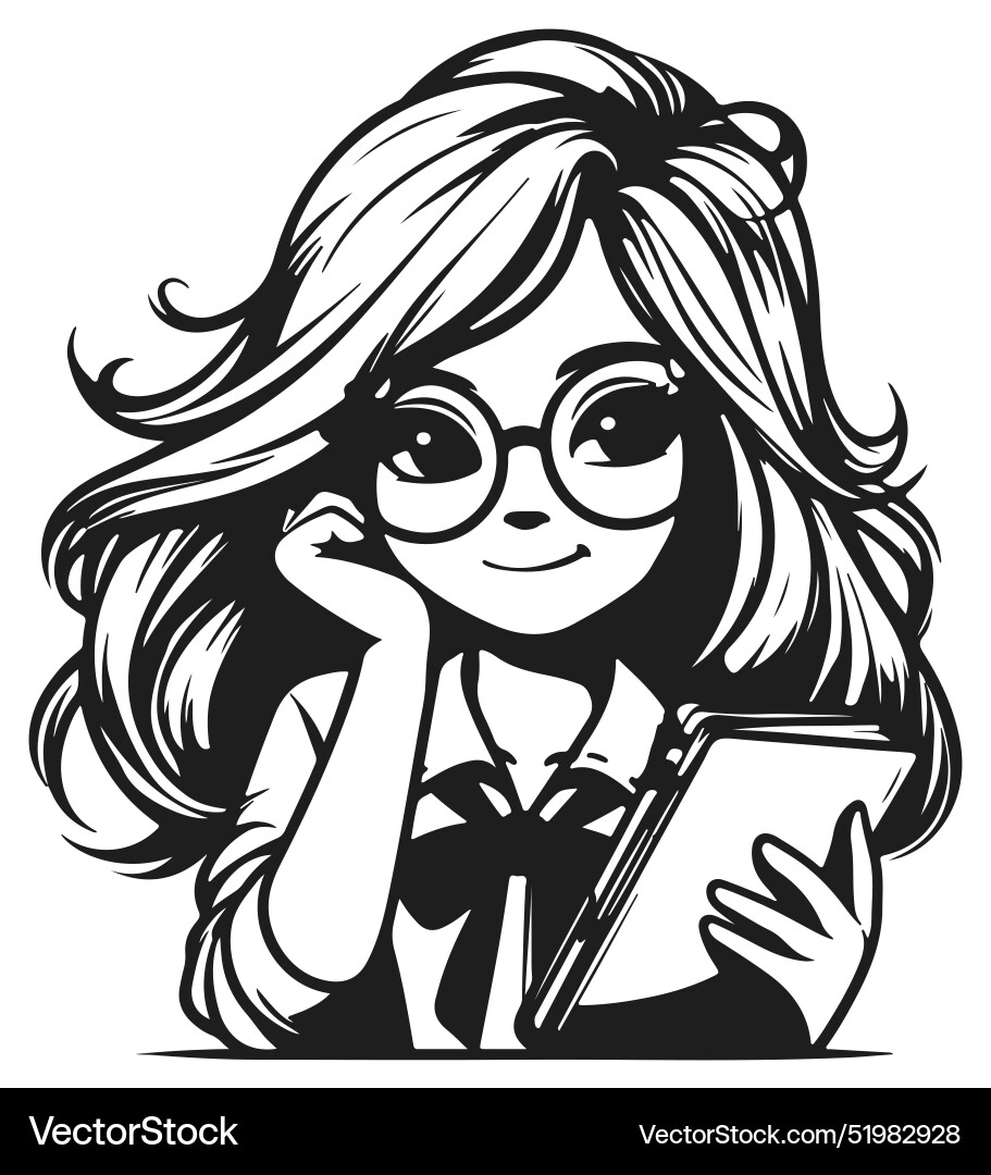 Beautiful mordan girls silhouette design Vector Image