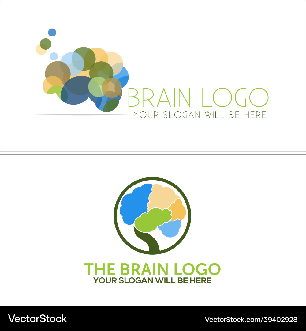 Brain Cloud Logo - Psychology Healthcare Vector Image