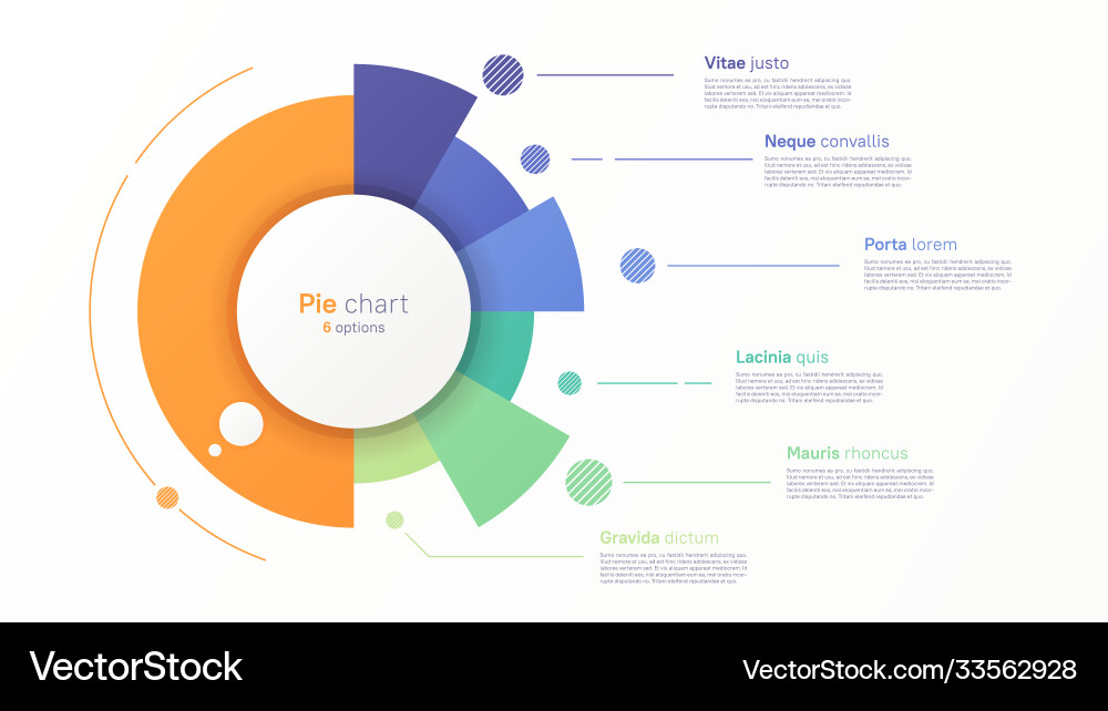 Circle chart design modern template Royalty Free Vector