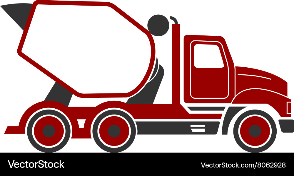 Concrete-mixer Royalty Free Vector Image - VectorStock