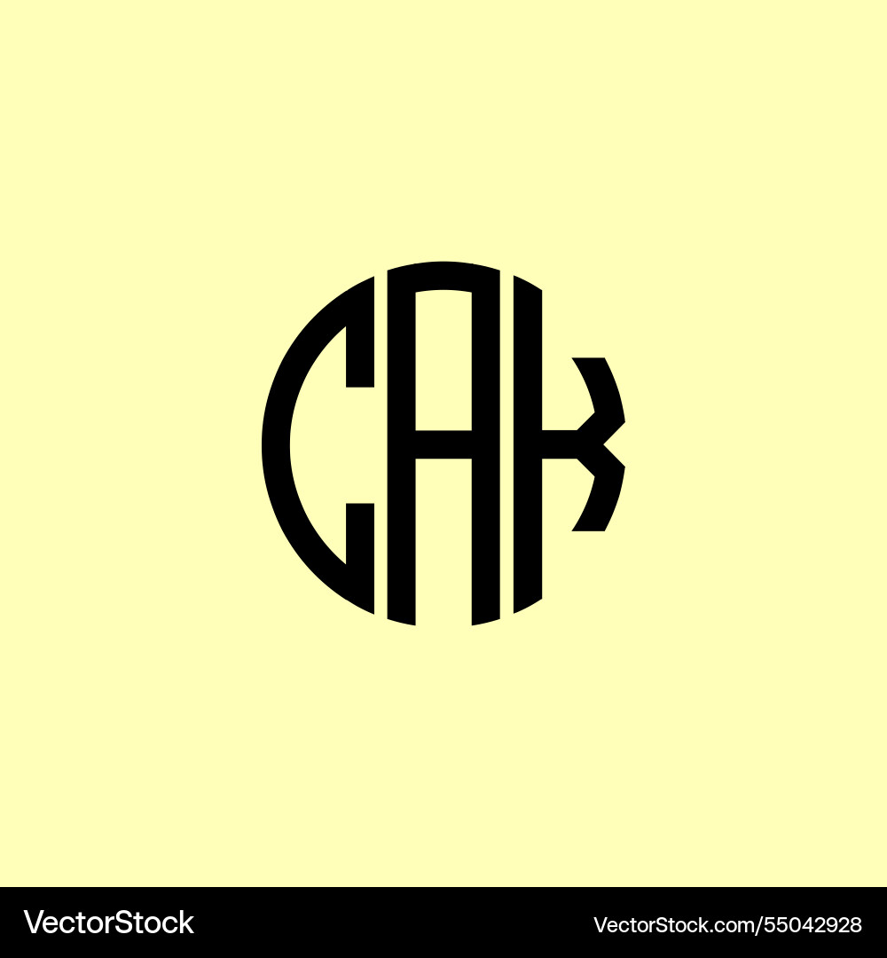 Creative rounded initial letters cak logo Vector Image