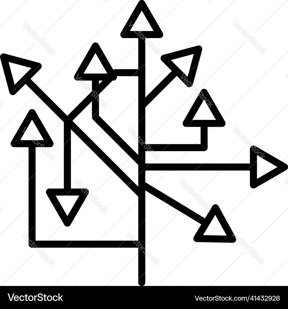 Direction arrows icon Royalty Free Vector Image