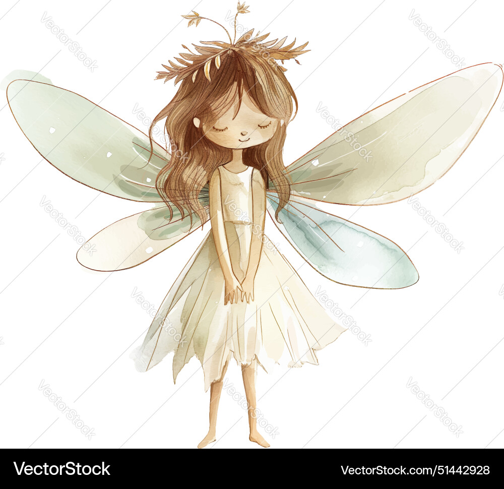 Fairy watercolor Royalty Free Vector Image - VectorStock