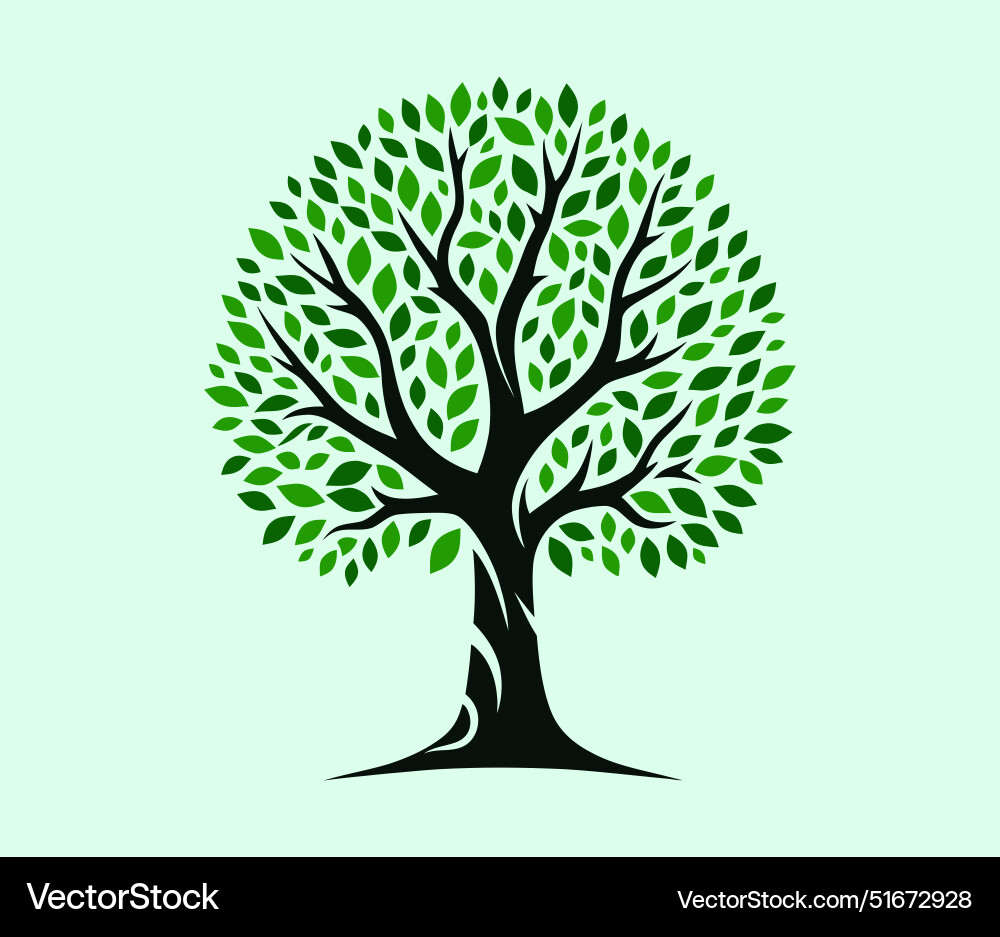 Green tree Royalty Free Vector Image - VectorStock