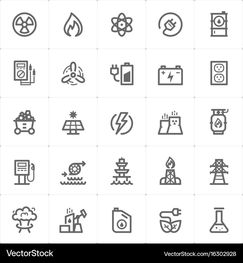 Icon set - energy and power Royalty Free Vector Image