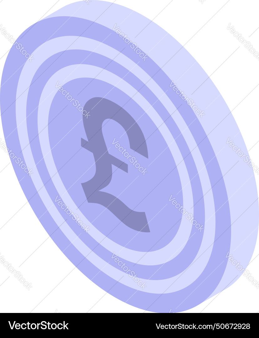 Uk money conversion icon isometric arrow Vector Image