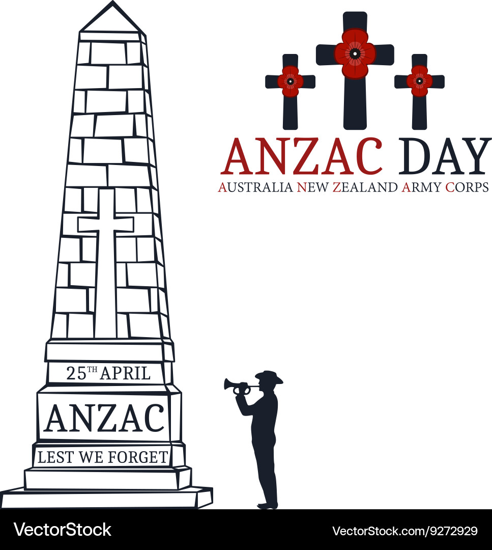 Anzac day greeting card Royalty Free Vector Image