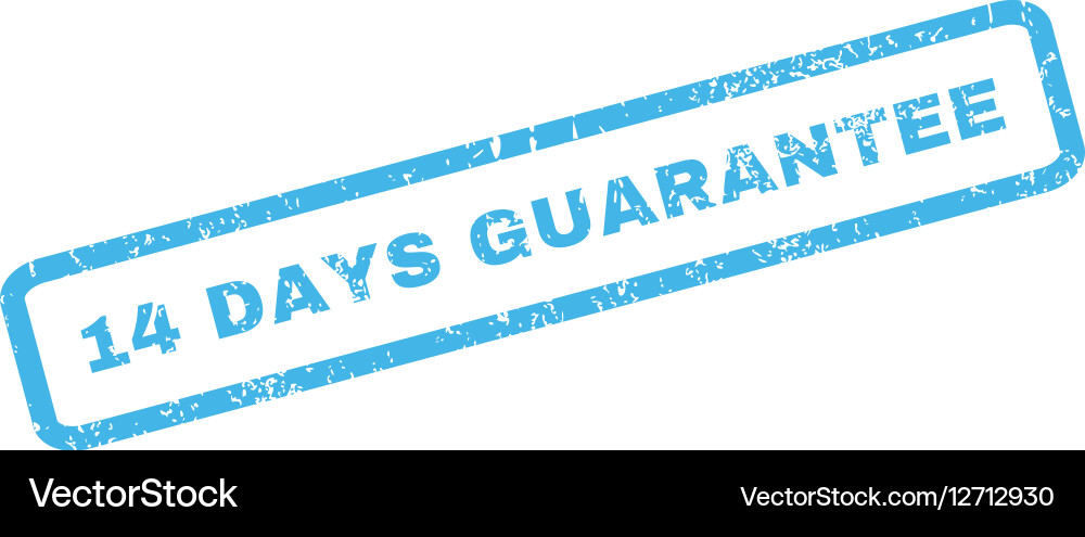 14 days guarantee rubber stamp Royalty Free Vector Image