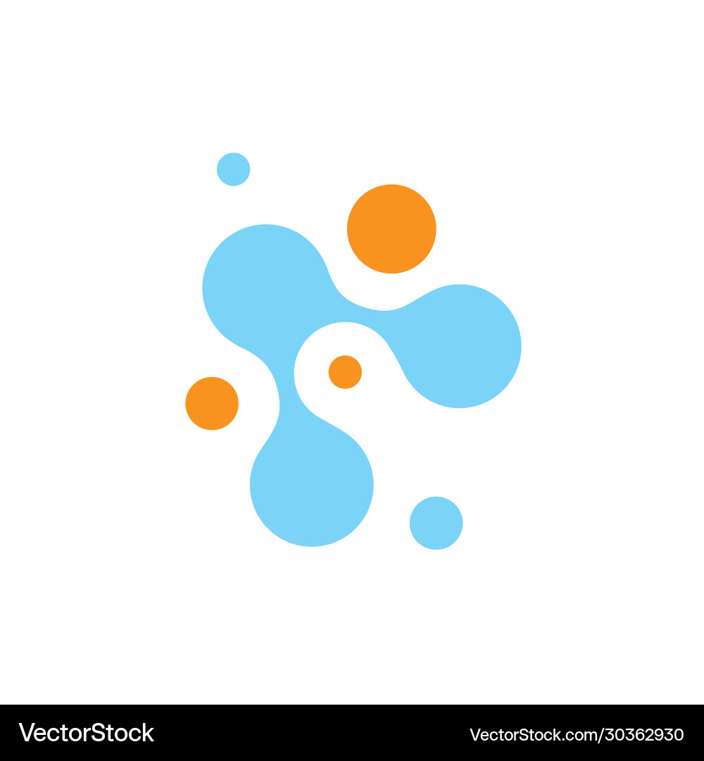 Abstract colorful neuron cell biotech Royalty Free Vector