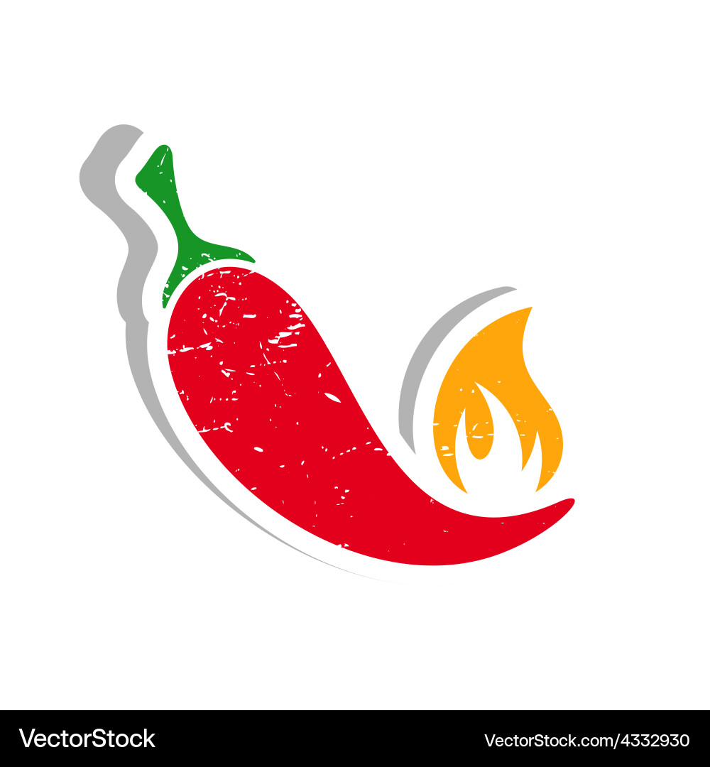 Chilli pepper label Royalty Free Vector Image - VectorStock