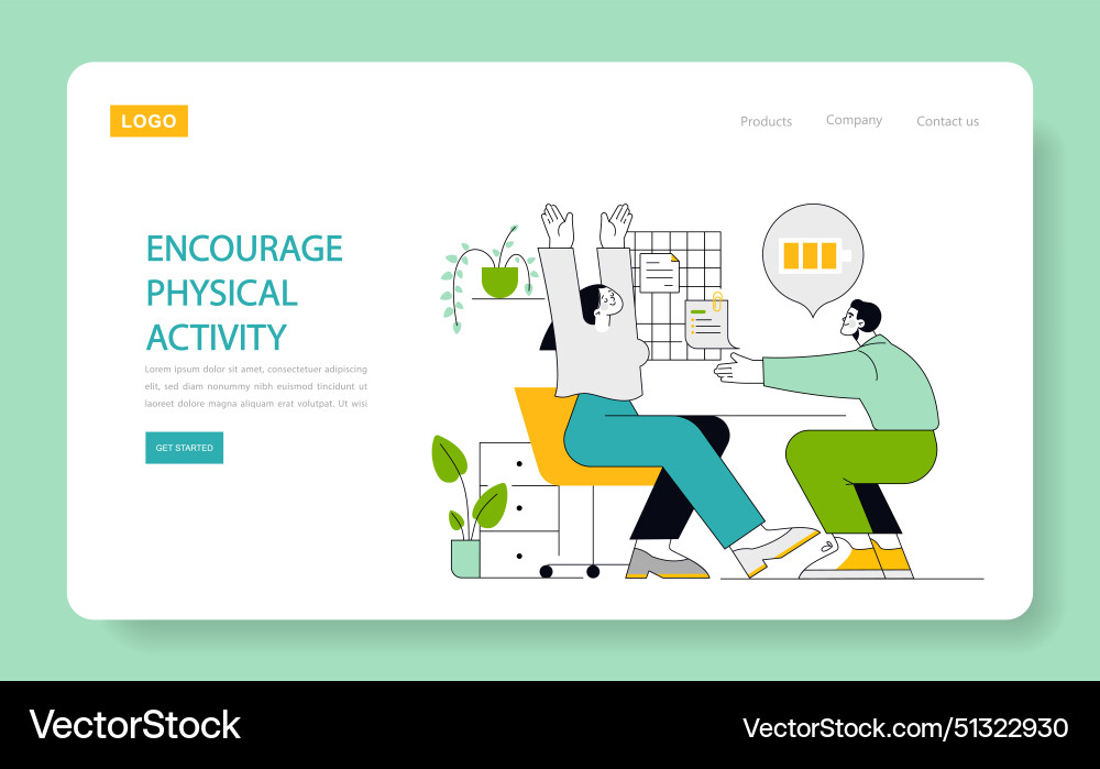 Employee well-being concept Royalty Free Vector Image