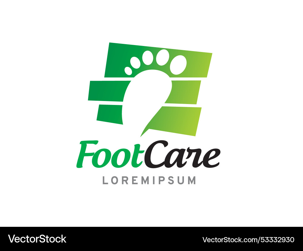 Foot care logo symbol or icon template Royalty Free Vector