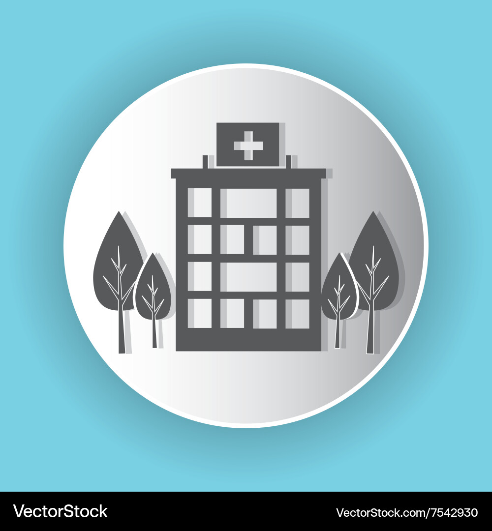 Hospital medical center design Royalty Free Vector Image