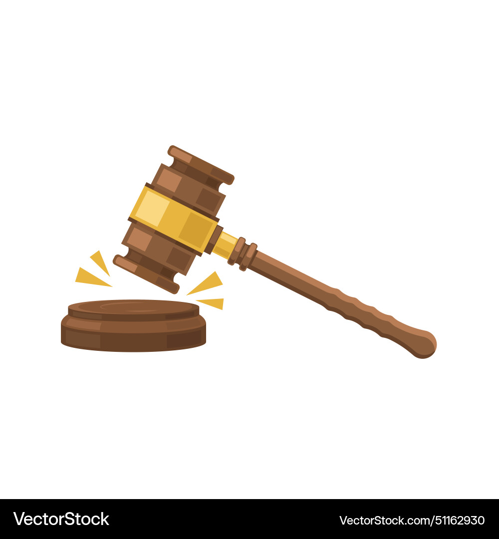 Judges gavel element concept design template Vector Image
