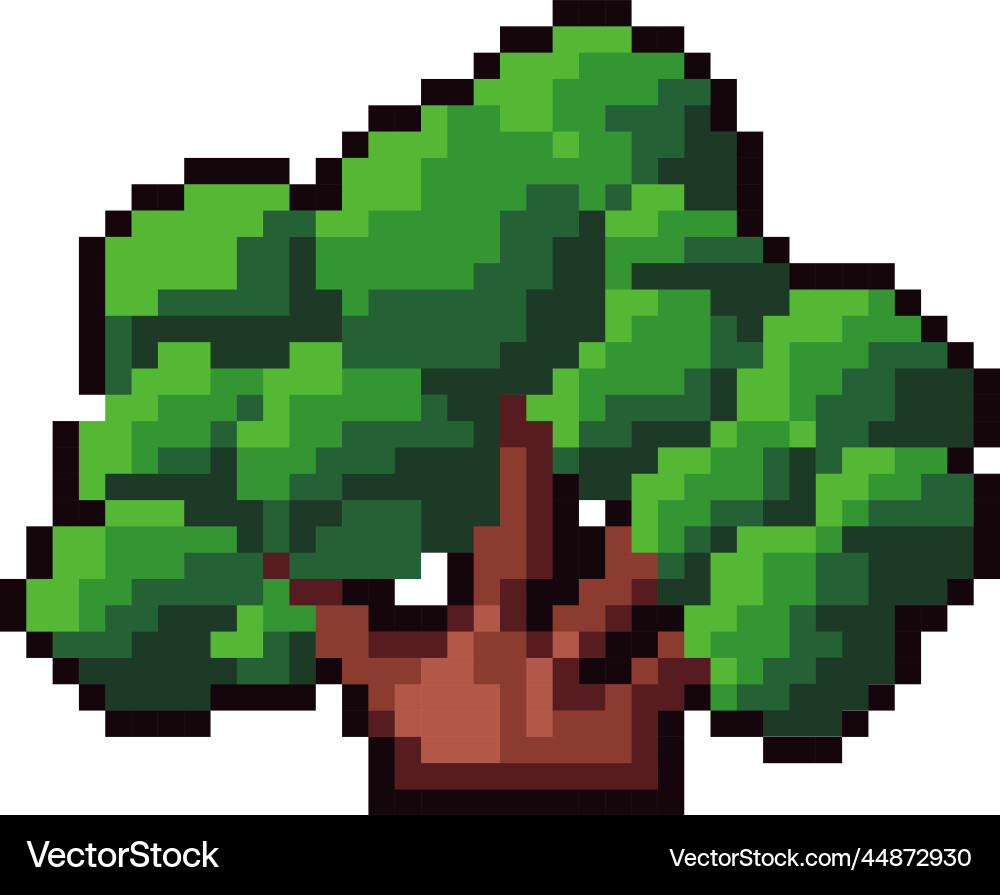 Pixelated bush nature and forest in 8 bit game Vector Image