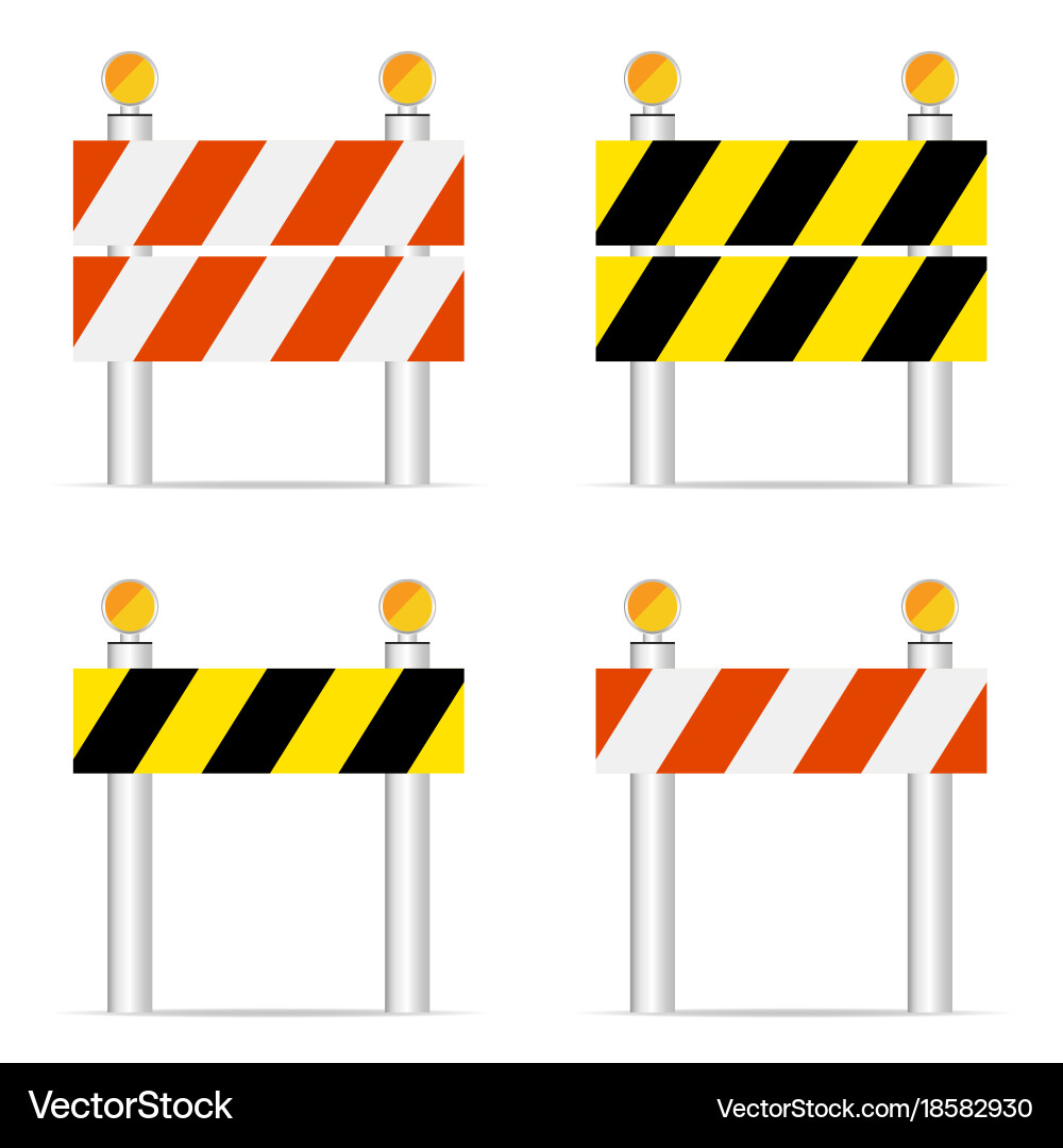 Road closed sign Royalty Free Vector Image - VectorStock