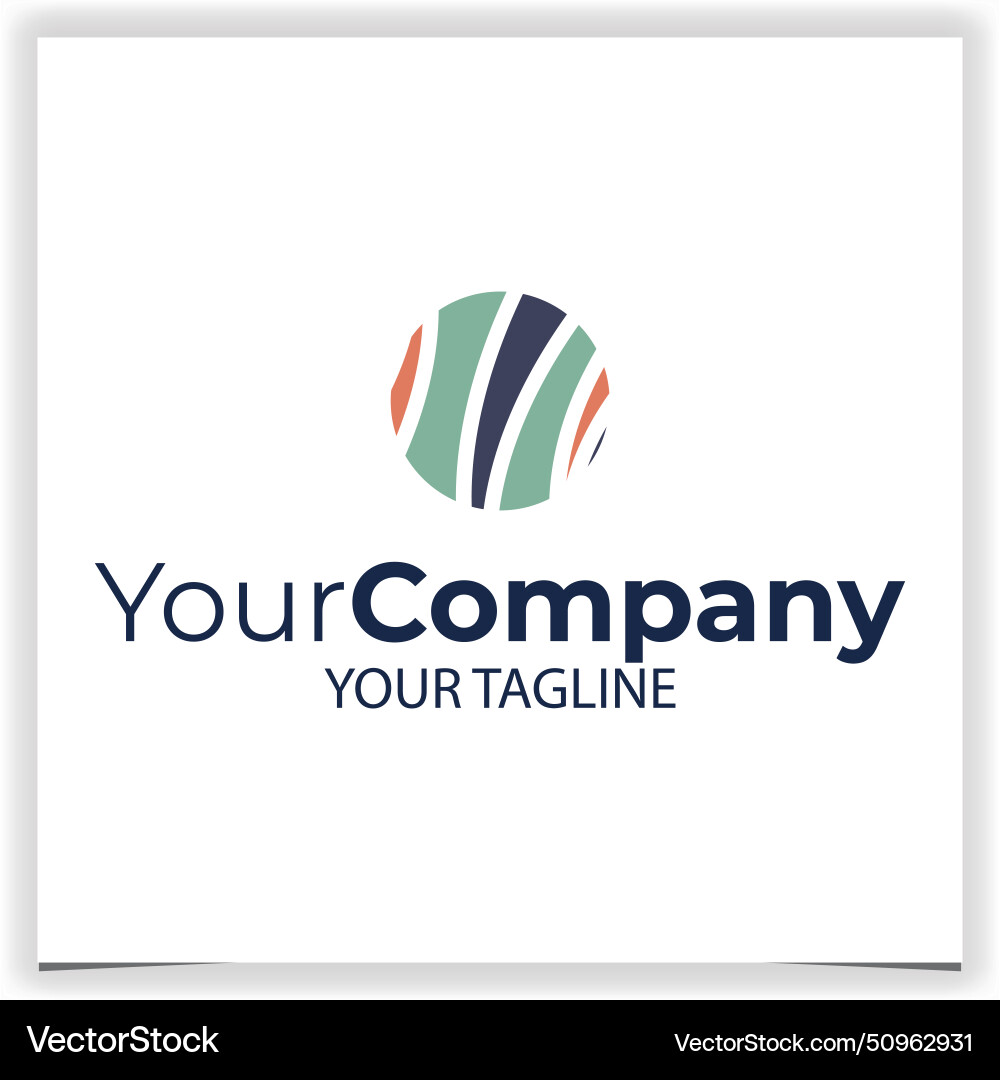 Abstract colors earth logo design template Vector Image