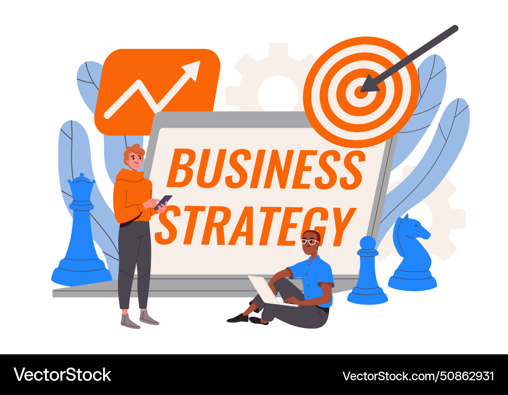 Business strategy concept Royalty Free Vector Image