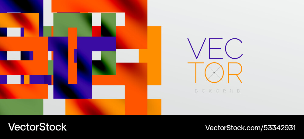 Colorful squares lines minimal abstract Royalty Free Vector