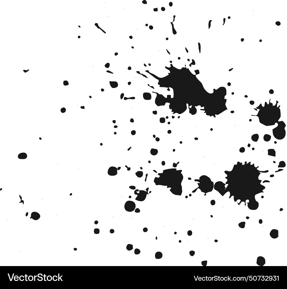 Ink drop splatter artistic grunge texture stains Vector Image