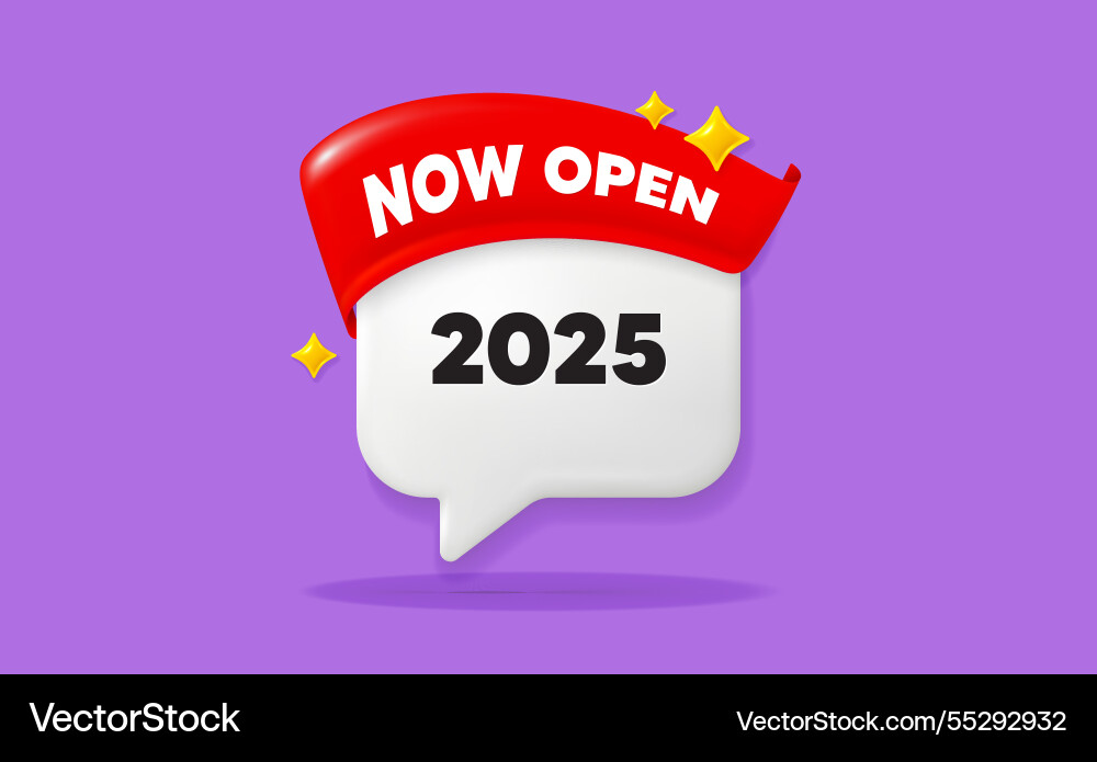 2025 year icon event schedule annual date ribbon Vector Image