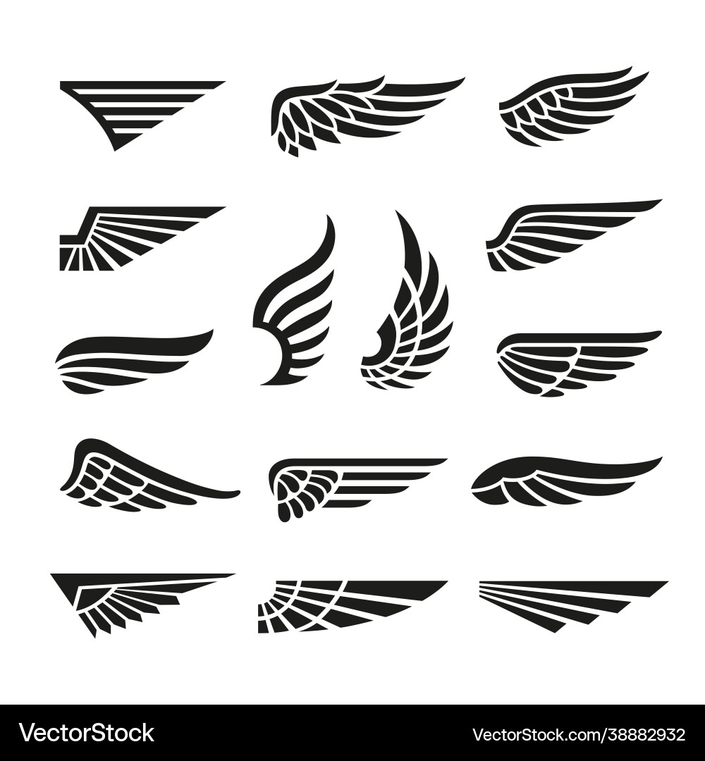 Eagle Wing Logo - Minimalist Royalty Free Vector Image