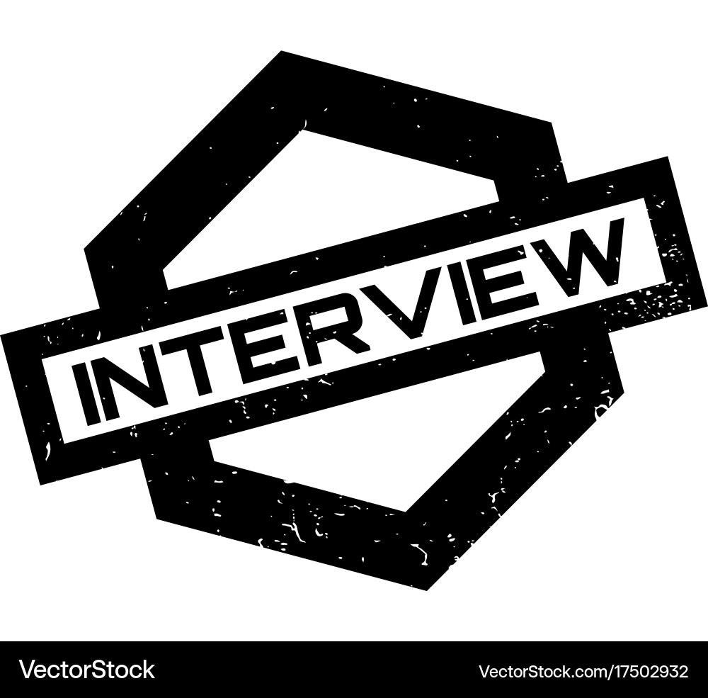 Interview rubber stamp Royalty Free Vector Image
