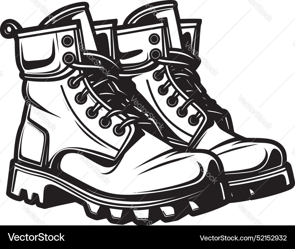 Mission ready utility boots icon design marine Vector Image