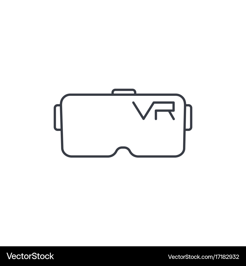 Vr glasses goggles virtual reality 360 thin line Vector Image