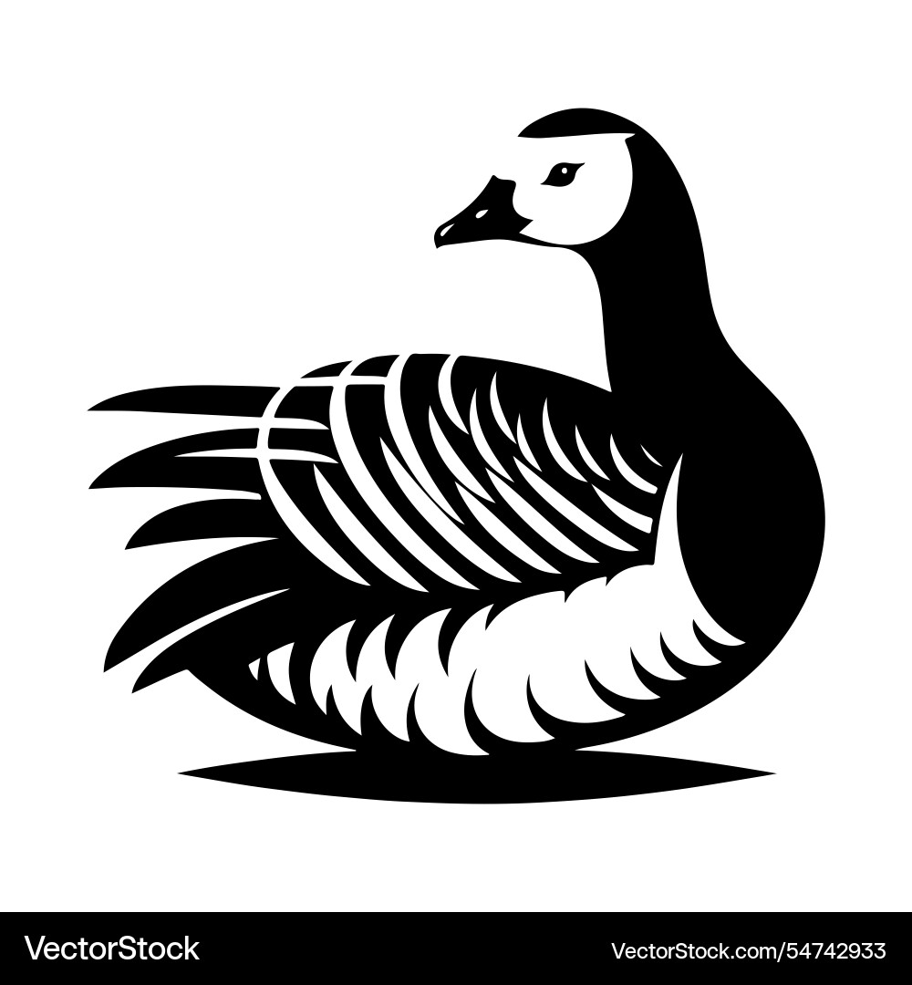 Barnacle goose silhouette - perfect for graphic Vector Image