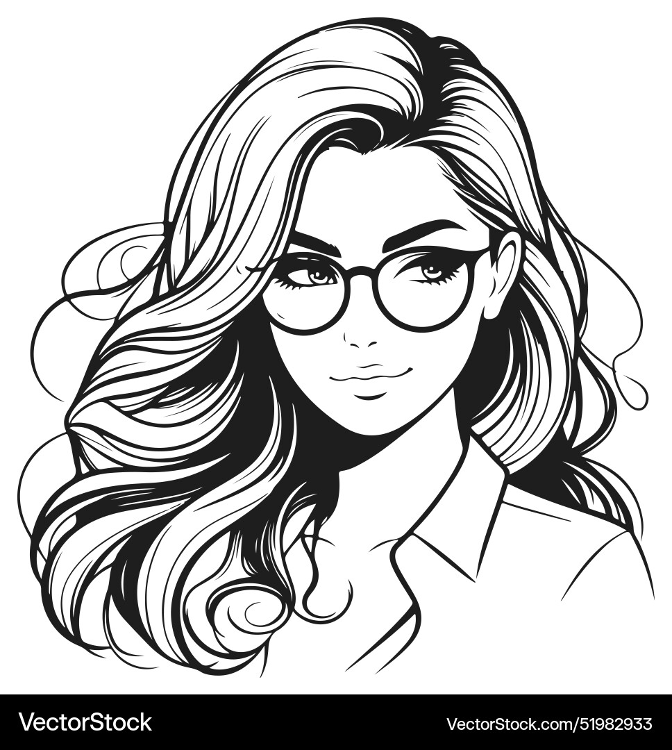 Beautiful mordan girls silhouette design Vector Image