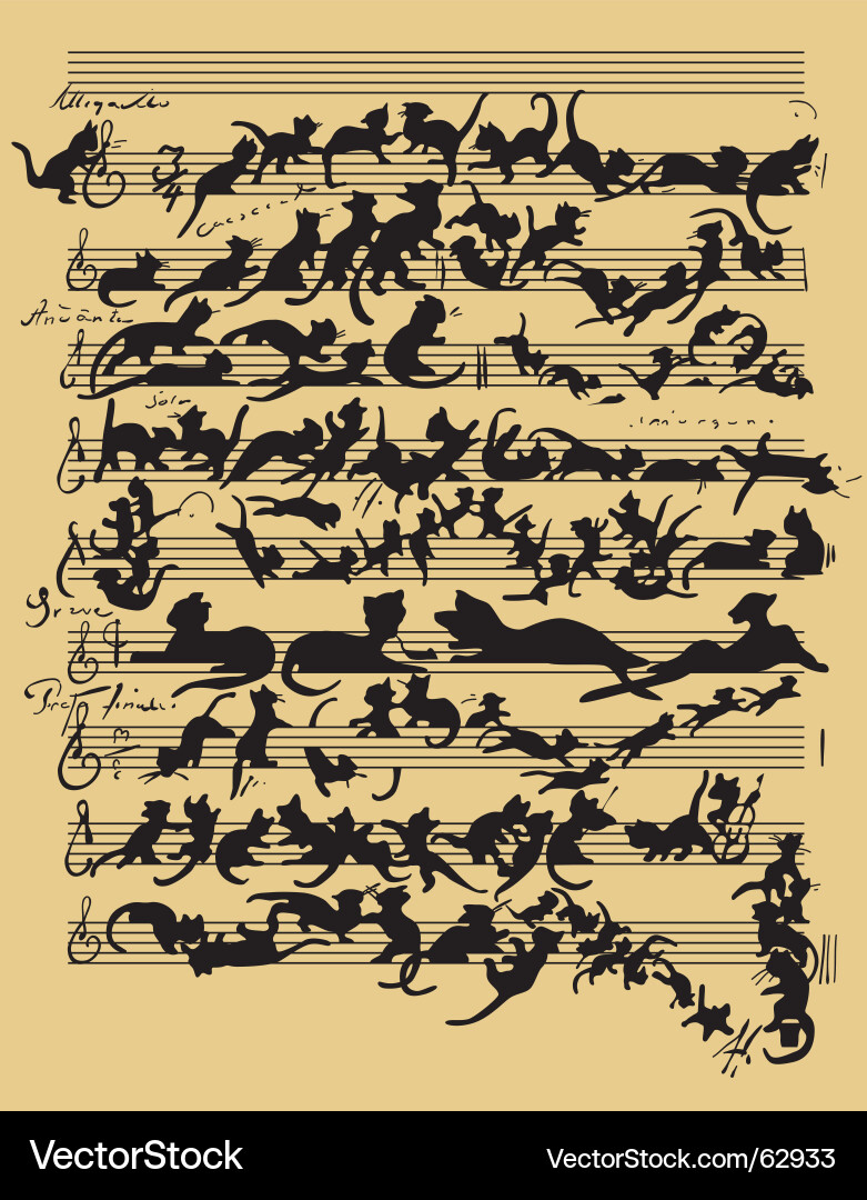 Cartoon cat music Royalty Free Vector Image - VectorStock