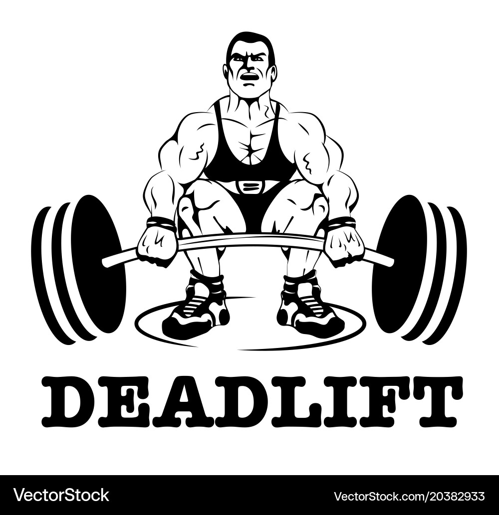 Deadlift logo label Royalty Free Vector Image - VectorStock