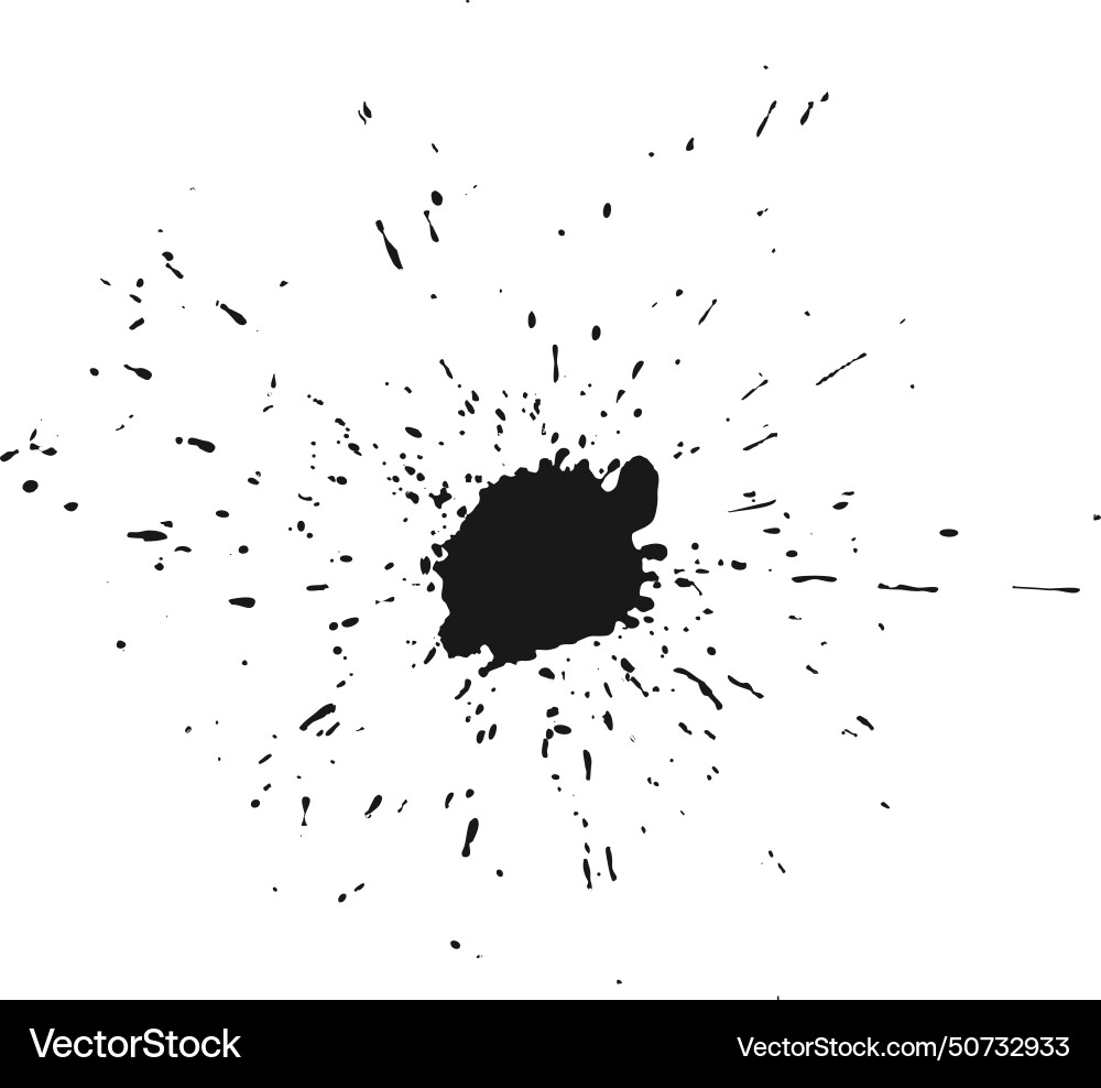 Ink drop splash artistic dirt realistic stain Vector Image