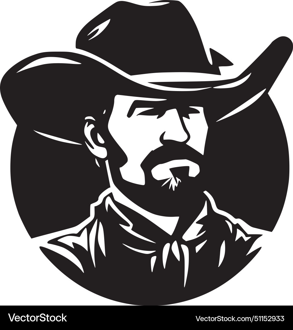 Western - black and white Royalty Free Vector Image