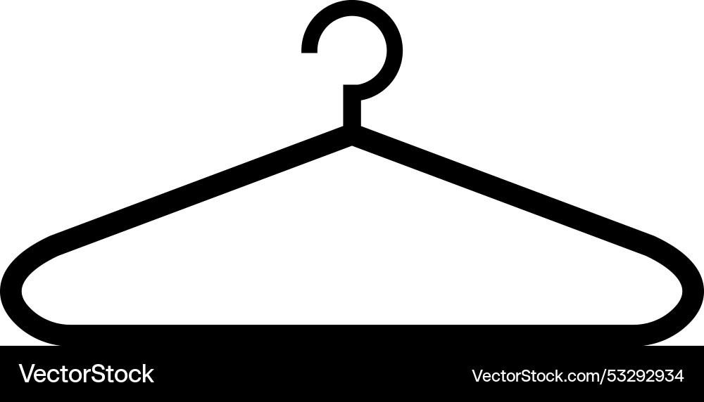 Clothes hanger icon cloakroom sign Royalty Free Vector Image