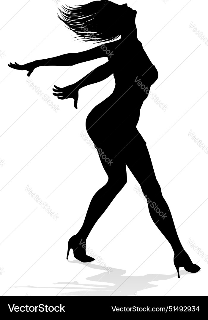 Dance dancer silhouette Royalty Free Vector Image