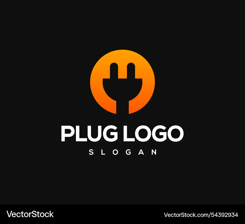 Electricity logo design and electric plug Vector Image