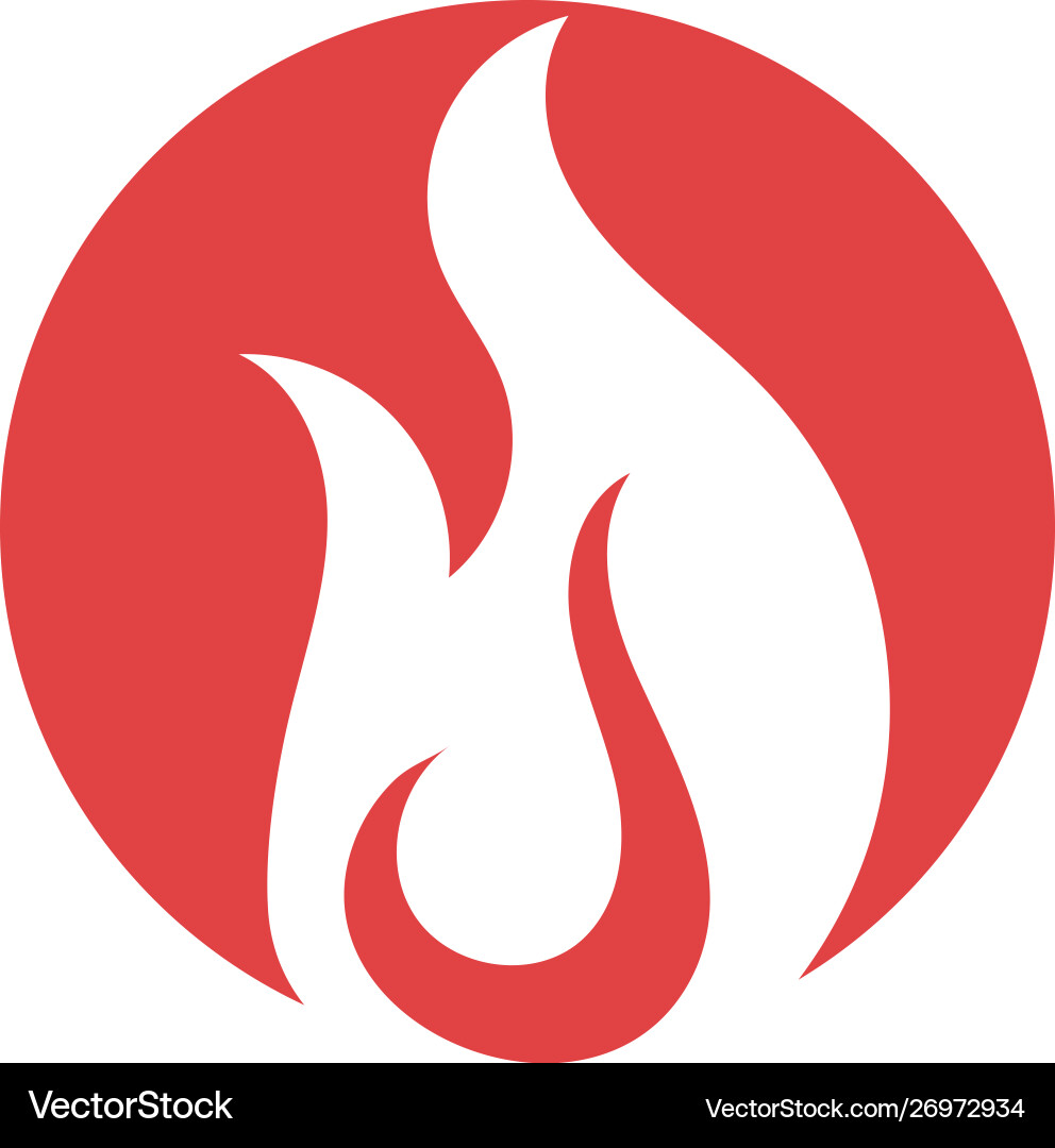 Fire flame logo and symbol Royalty Free Vector Image