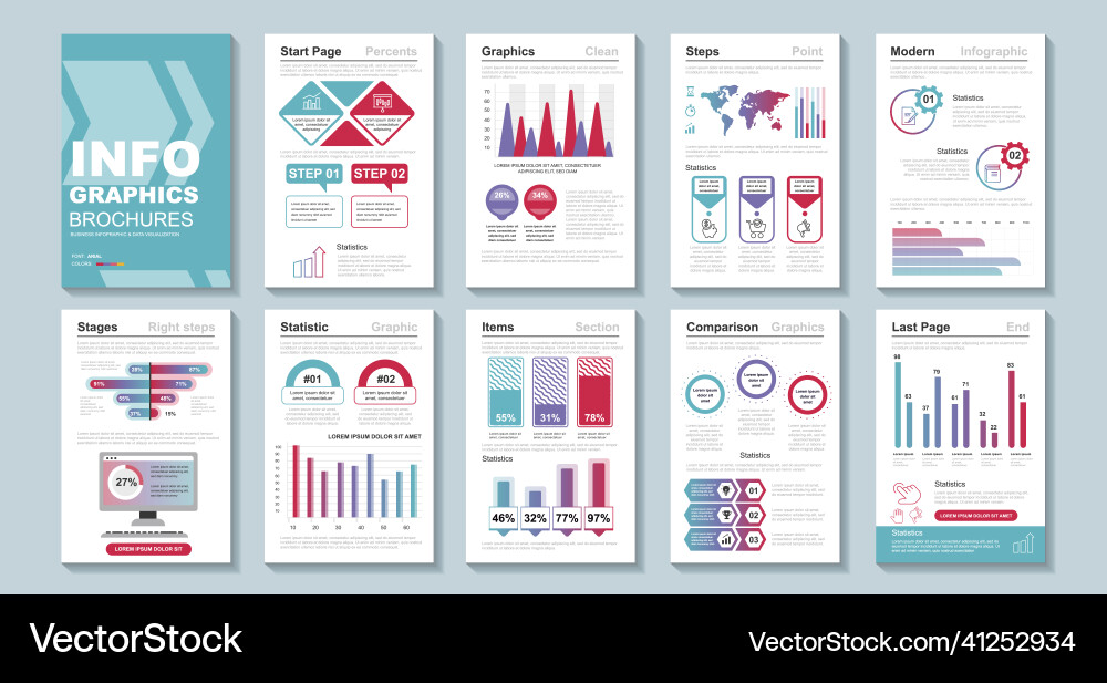 Infographic brochures data visualization Vector Image
