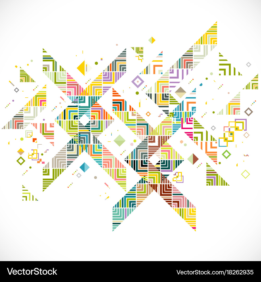 Abstract geometric with mix variety lines dots Vector Image