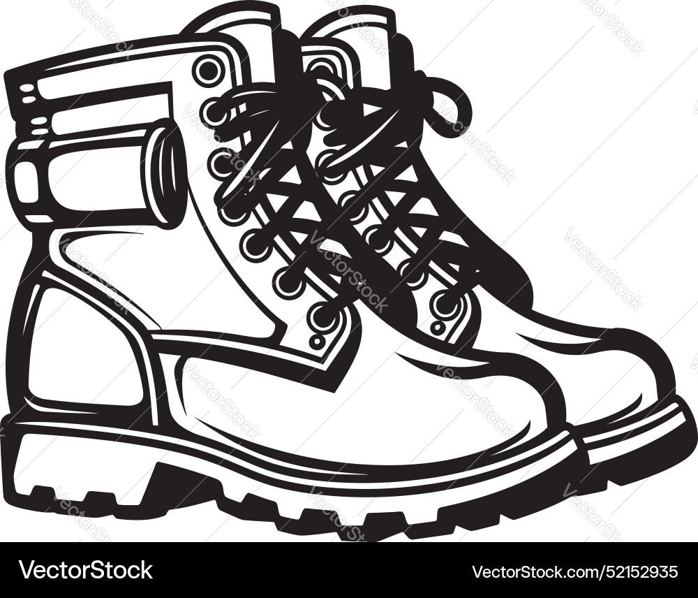 Marine might combat boots symbol tactical Vector Image