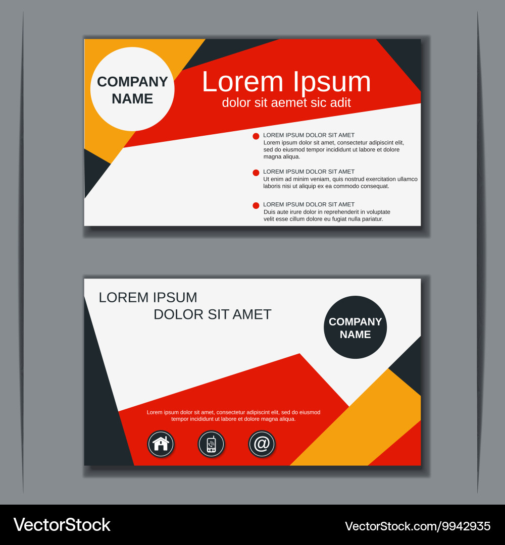 Modern business visiting card Royalty Free Vector Image
