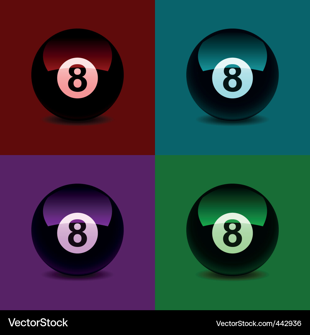 8 ball Royalty Free Vector Image - VectorStock