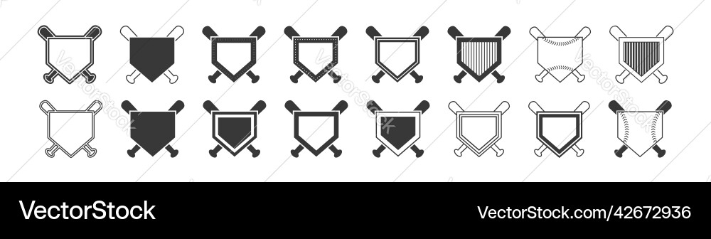 Baseball Home Plate Icon Royalty Free Vector Image