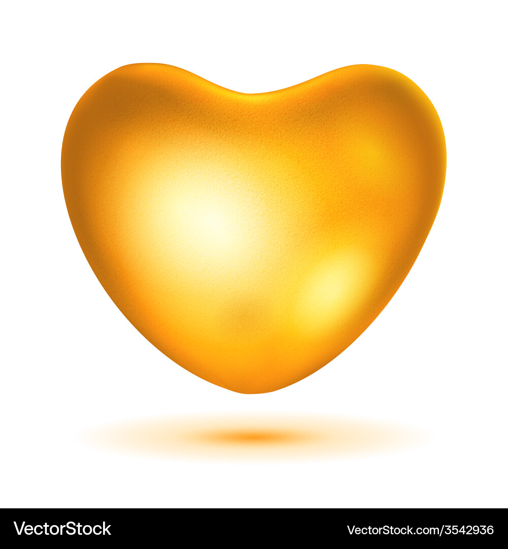 Big gold heart Royalty Free Vector Image - VectorStock